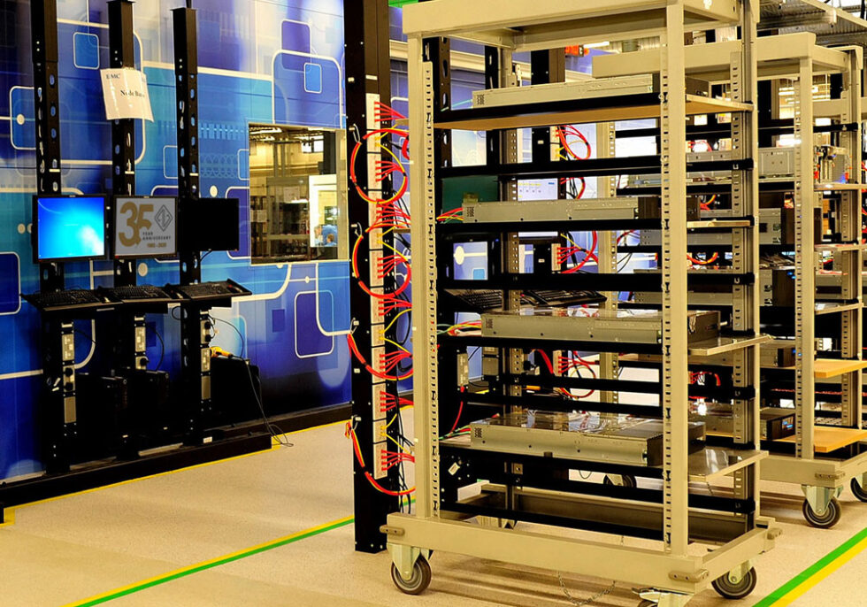 Material Handling Carts in Computer Component Manufacturing